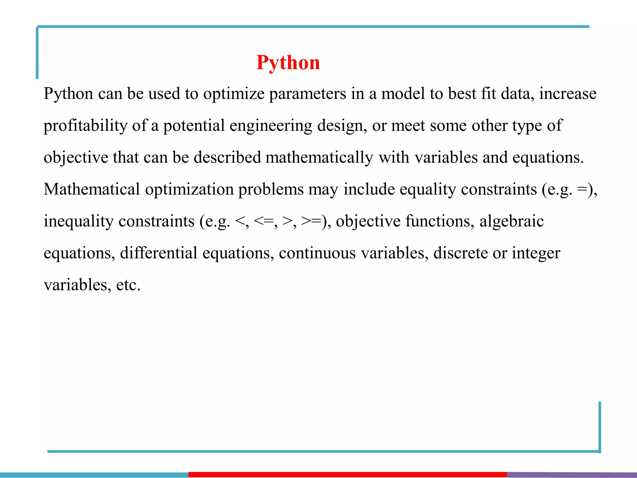 Classification of optimization Techniques | PDF