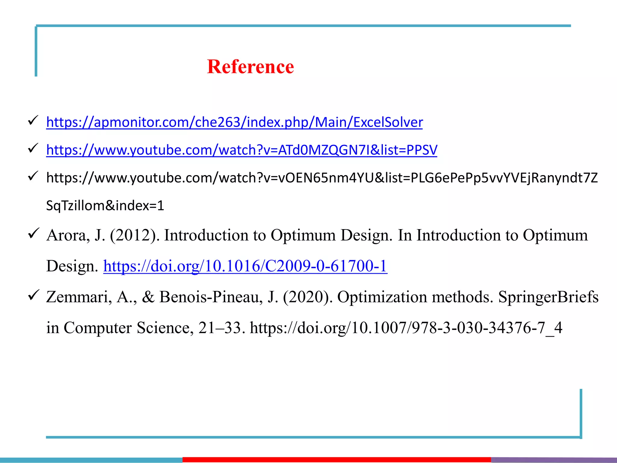 Classification of optimization Techniques | PDF