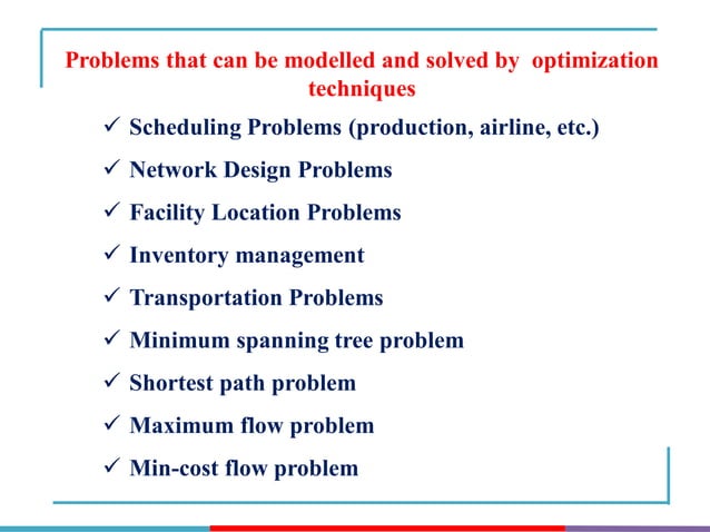 Classification of optimization Techniques | PPT