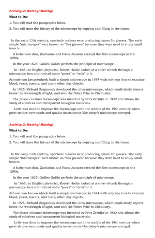 Historical Progression of the Microscope | PDF