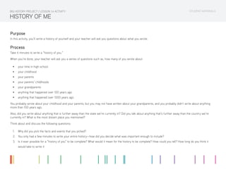 2.X History of Me | PPT