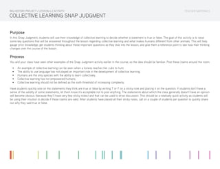 Lesson 6.2 Activity: Collective Learning Snap Judgment | PDF