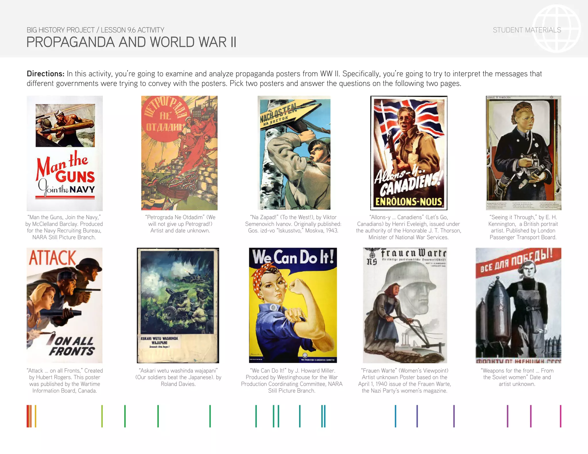 Lesson 9.6 Activity: Propaganda and WWII | PDF