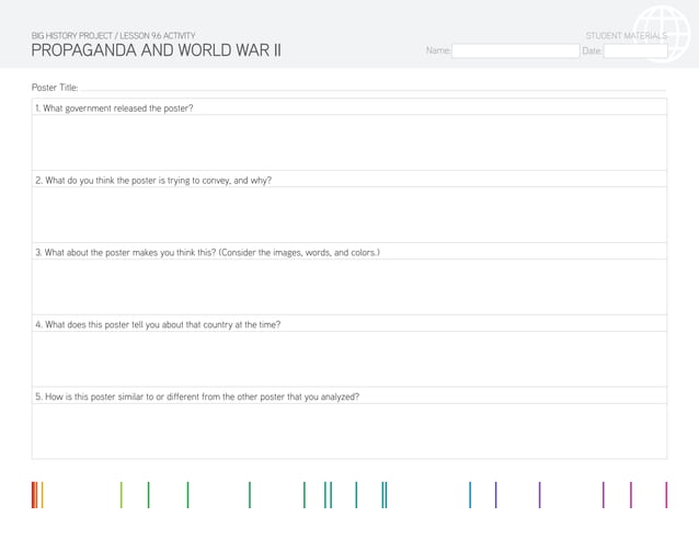 Lesson 9.6 Activity: Propaganda and WWII | PDF | Death, Injury, or ...