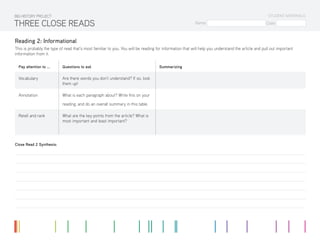 Lesson 1.2 Activity: Origin Stories Article Collection | PPT