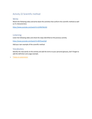 Activity 22 scientific method | PDF