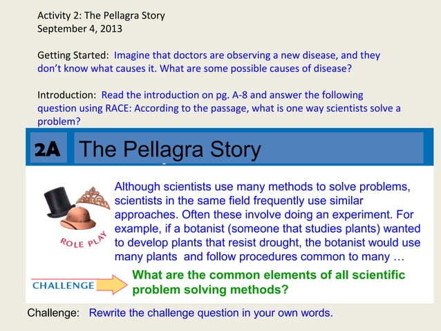 Activity 2 a the pellagra story | PPT