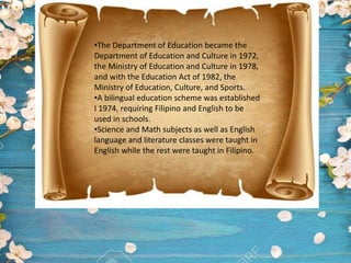 Activity 2 historical background of curriculum in the philippines | PPT