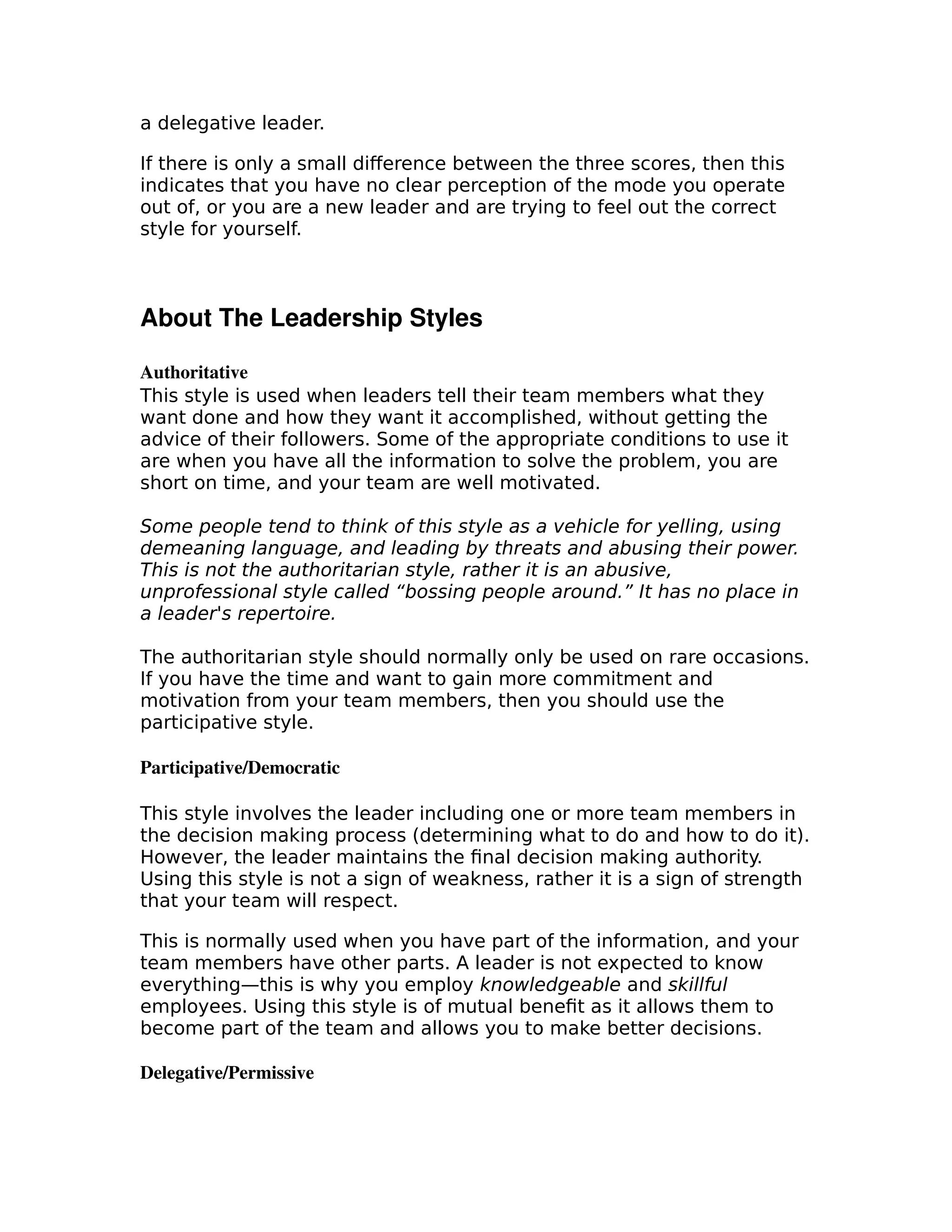 Leadership Style Questionnaire | PDF