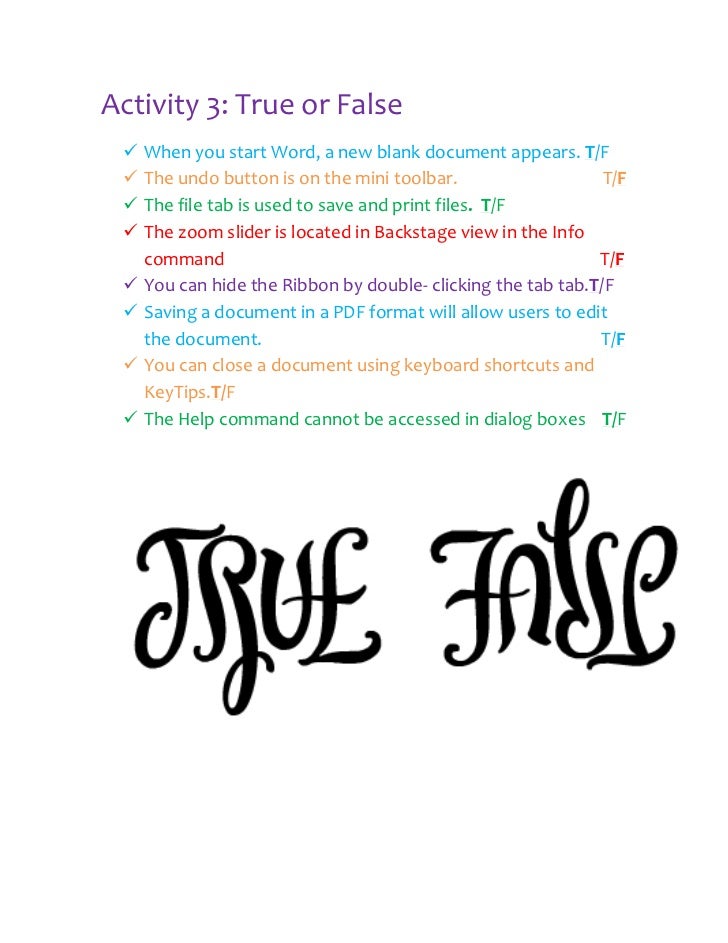 True Or False true-or-false