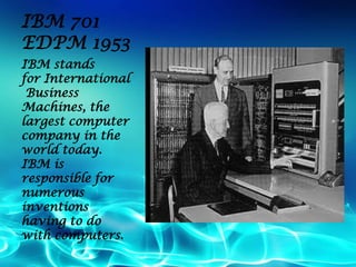 Ibm 701 Edpm Computer