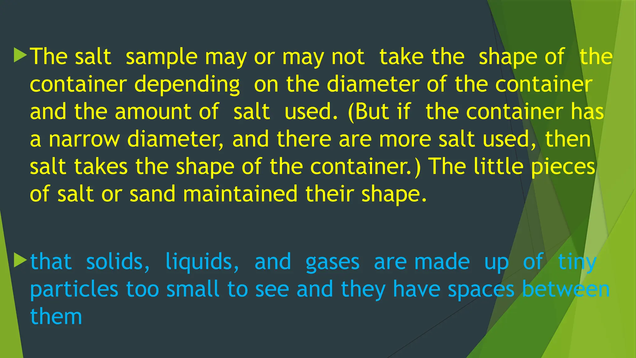 ACTIVITY 3 MATTERs and particles powerpoint presentation | PPTX