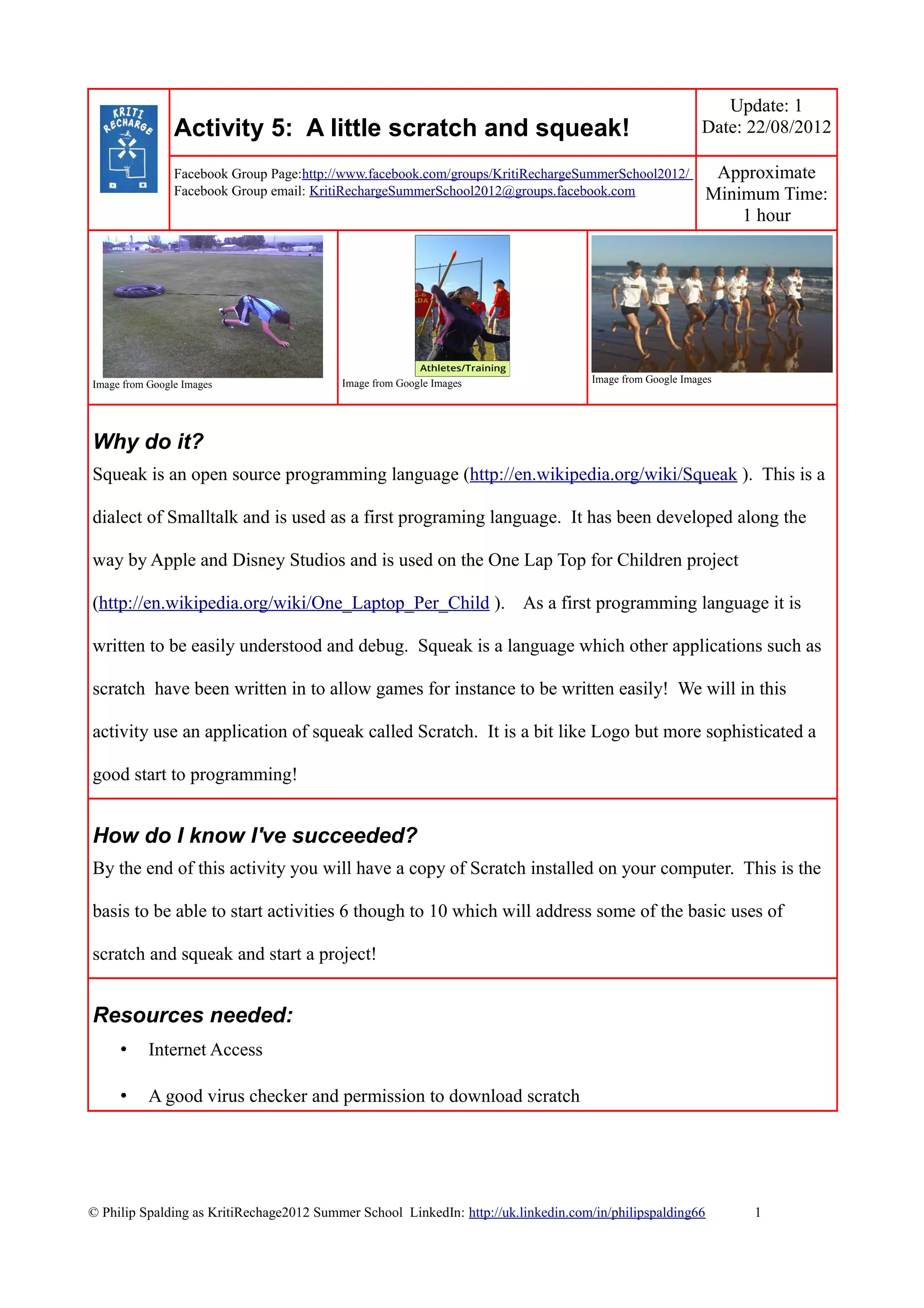Activity 5 a little scratch and squeak | PDF