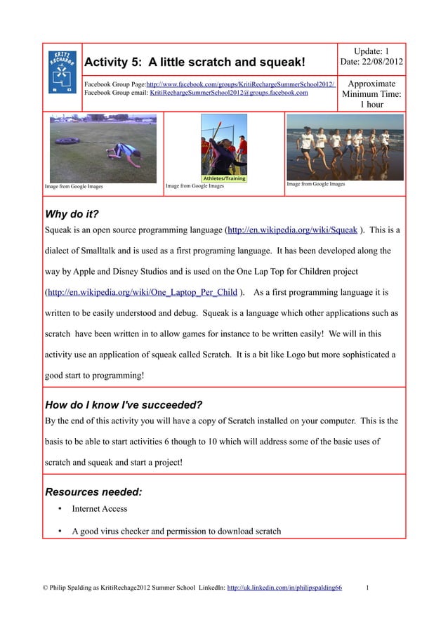 Activity 5 a little scratch and squeak | PDF | Programming Languages | Computing