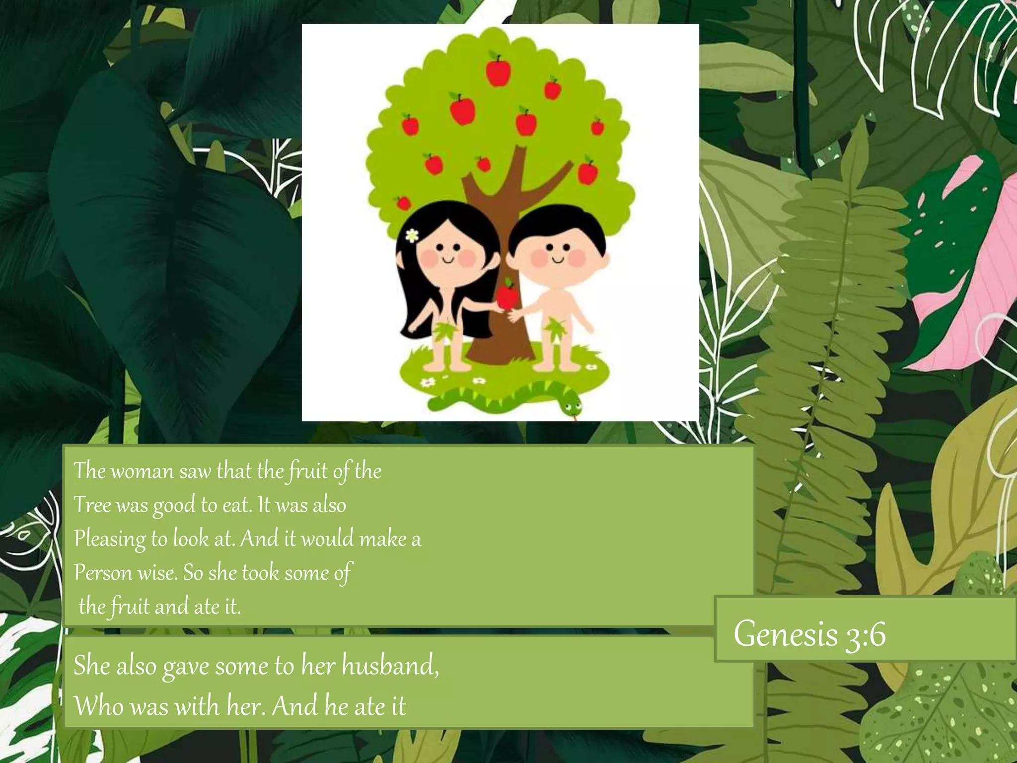 The story of ADAM AND EVE, “The first sin” | PPTX