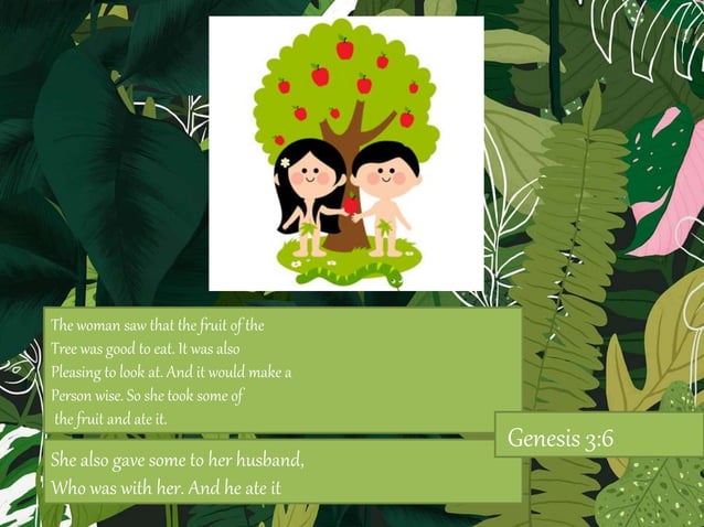 The story of ADAM AND EVE, “The first sin” | PPTX | Christianity ...