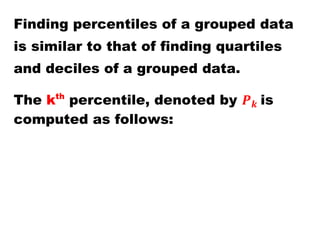 Illustrate measure of position: percentile | DOCX | Educational ...