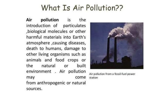 Air Pollution PPT | University Presentation | PPTX