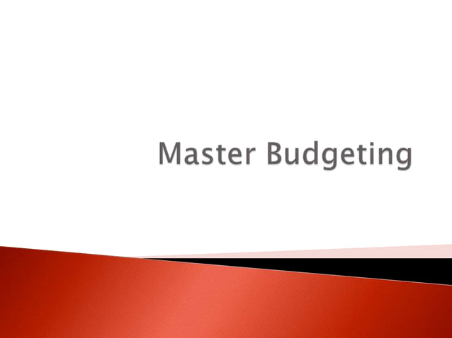 Activity 9. Master Budgeting.Managerial Accounting | PPTX