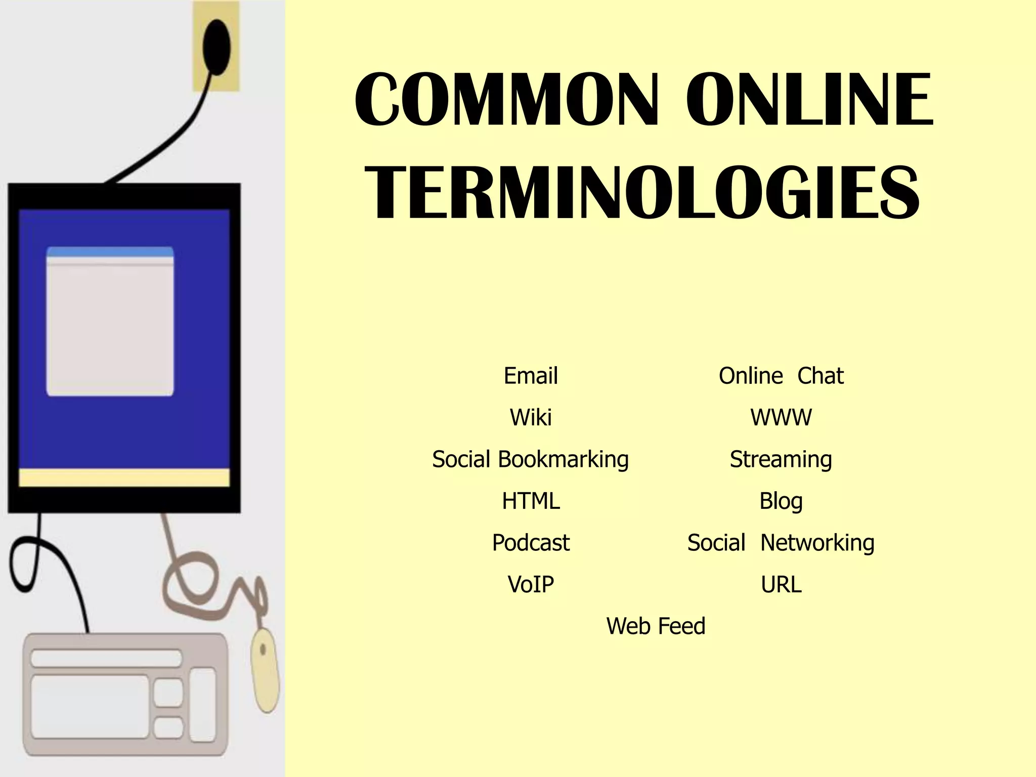 Common Online Terminologies | PPTX