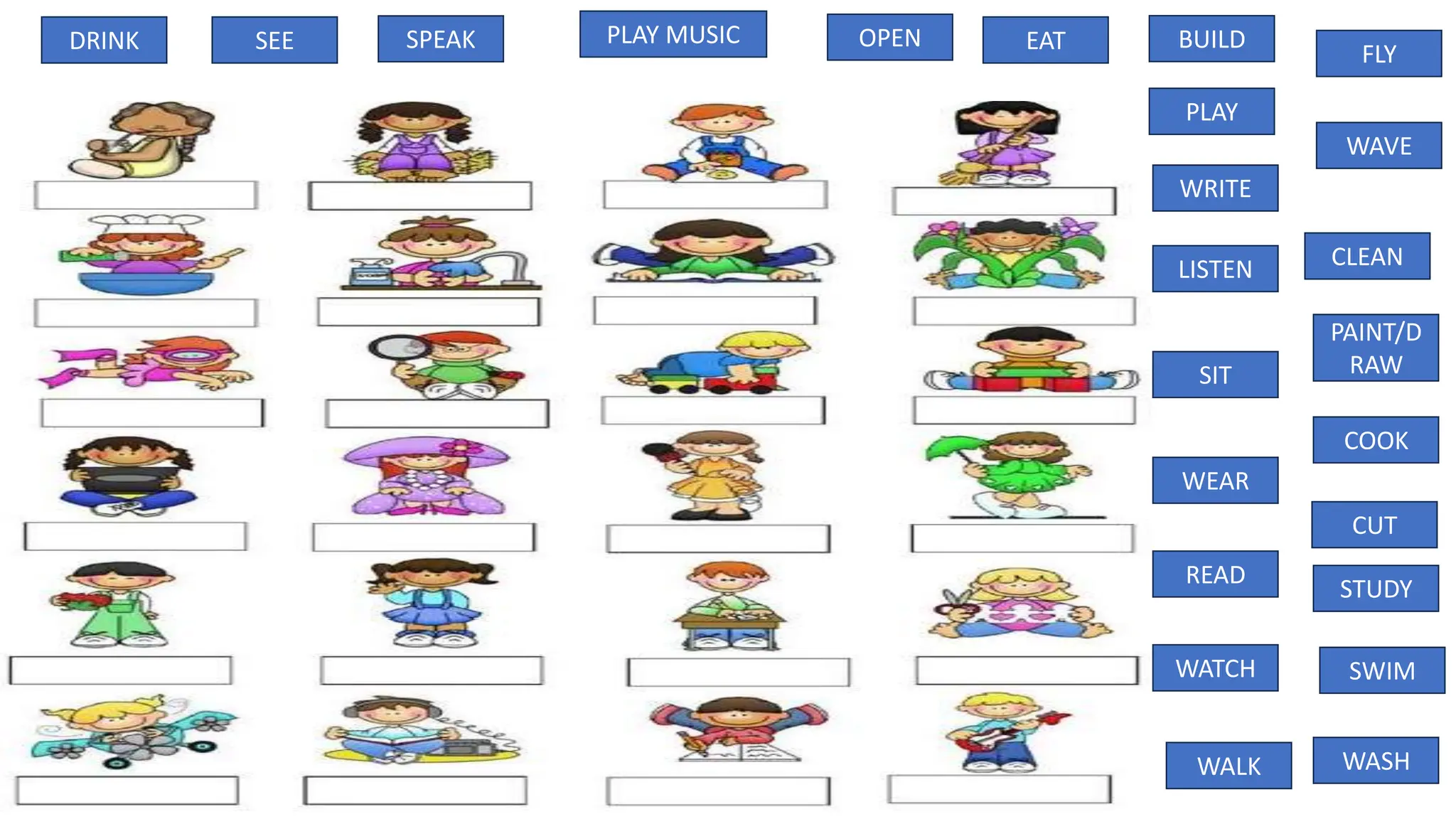 ACTIVITY ACTION VERBS in english class direct and indirect | PPT