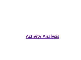 Activity analysis | PPTX