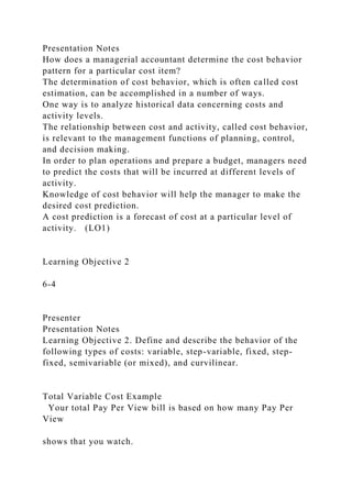 Activity Analysis, Cost Behavior, and Cost Estimation .docx