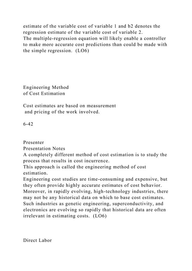 Activity Analysis, Cost Behavior, and Cost Estimation .docx