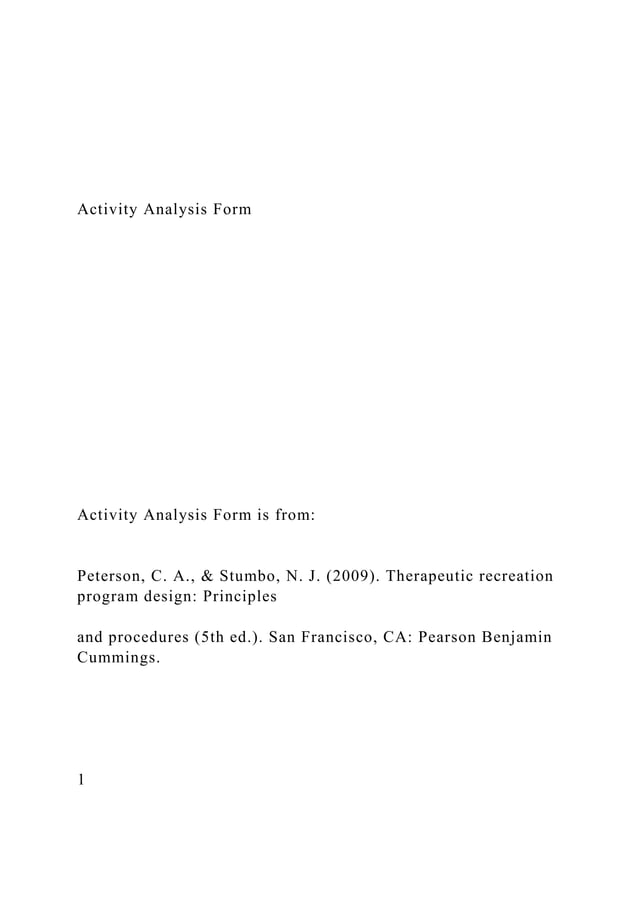 Activity Analysis Form Activ.docx