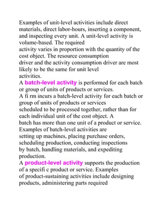 Activity base costing | DOCX