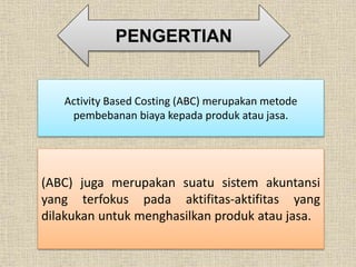 Activity based costing | PPTX