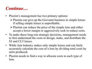 Activity Based Costing: A Case of Plastim Corporation | PPTX