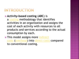 Activity based costing | PPT