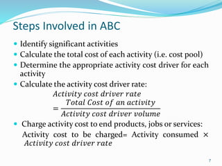 Activity based costing | PPTX