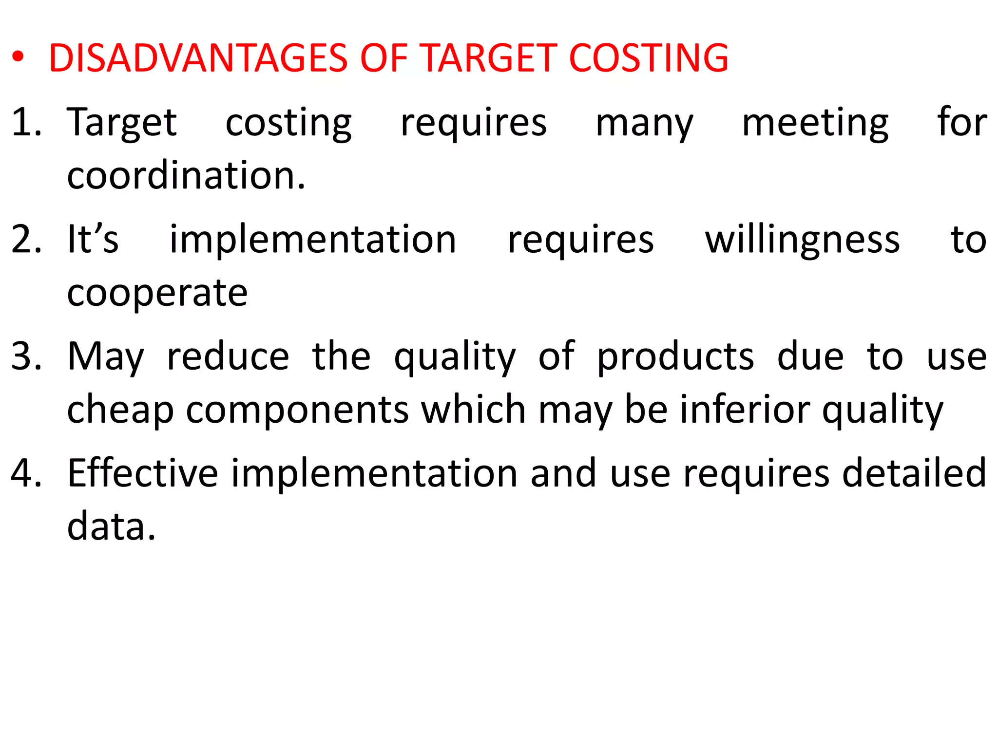 ACtivItY BaSeD CostinG, Value ChAin AnalysiS, TargeT cosTing & Life Cycle Costing | PPTX