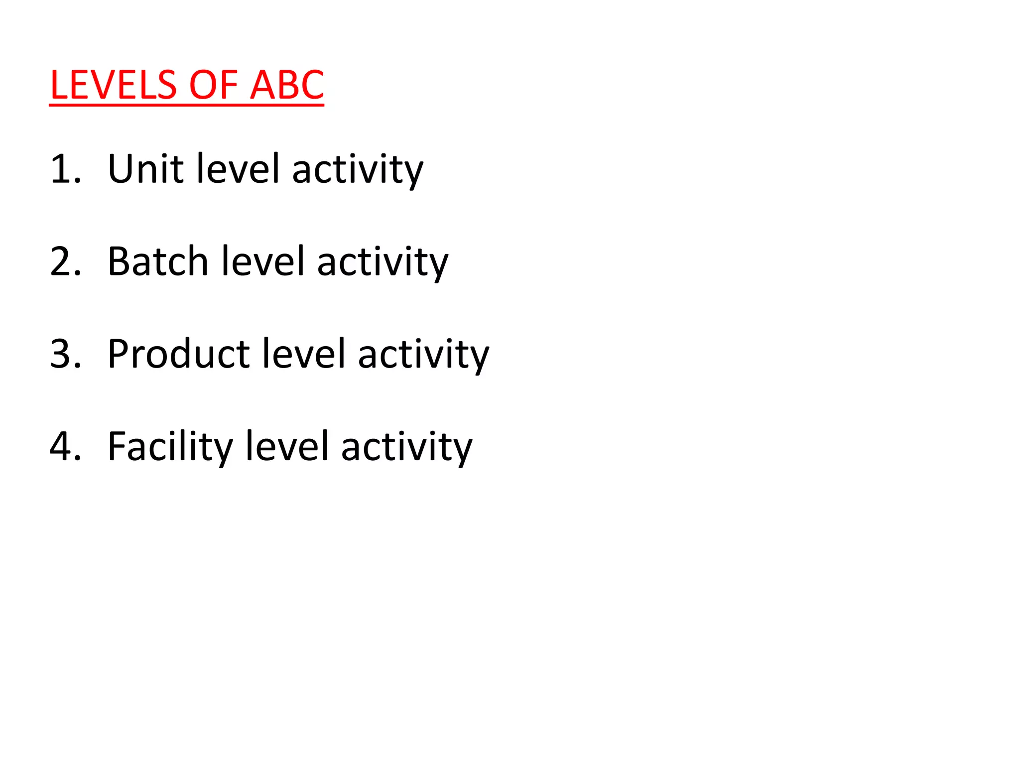 ACtivItY BaSeD CostinG, Value ChAin AnalysiS, TargeT cosTing & Life ...