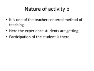 Activity based instruction | PPTX