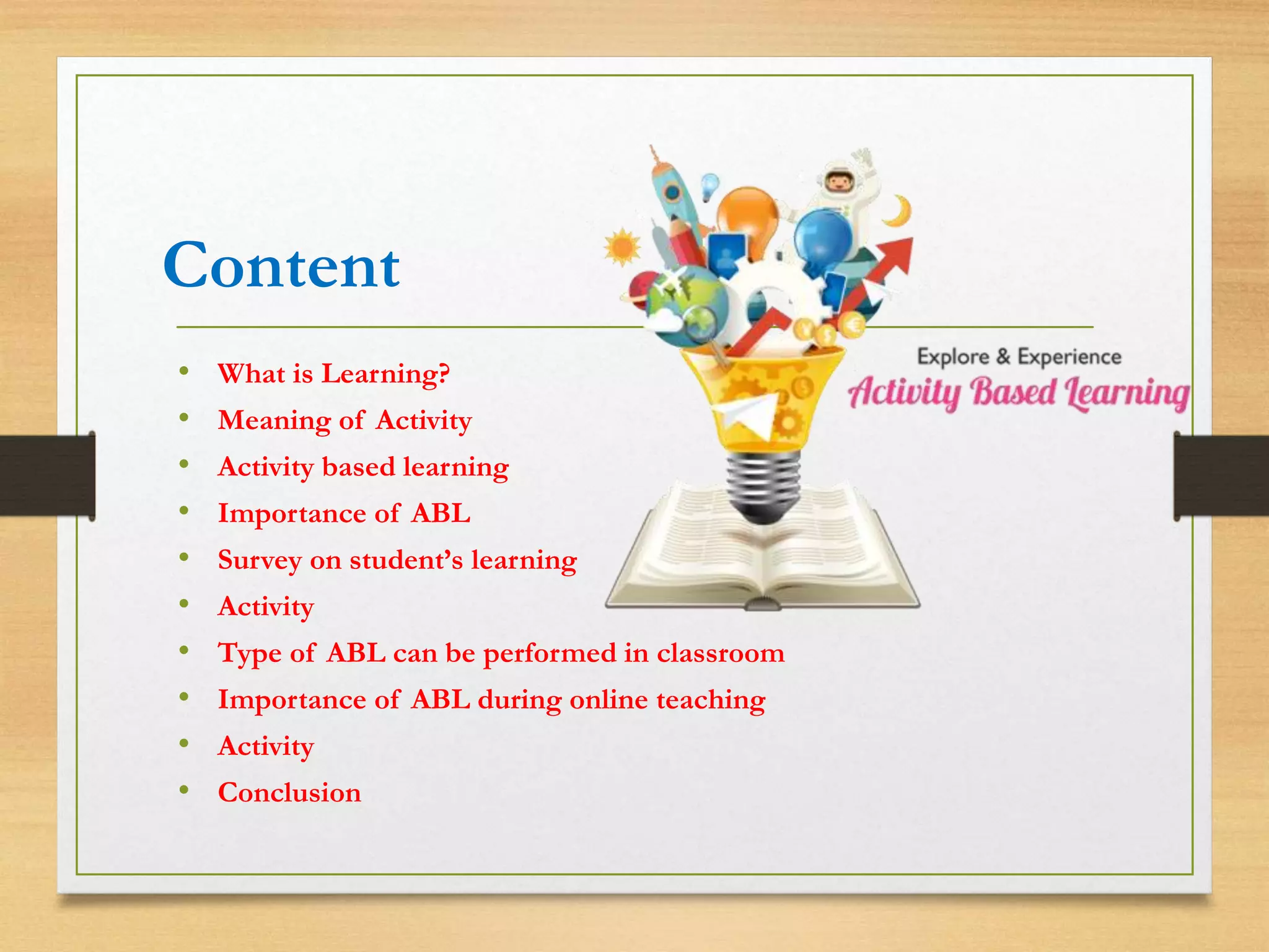 Science Activity based learning | PPT