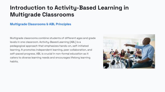 Activity based learning in classroom.pptx | Educational Assessment ...