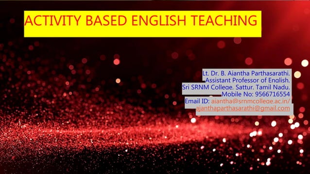 Activity Based teaching English | PPT