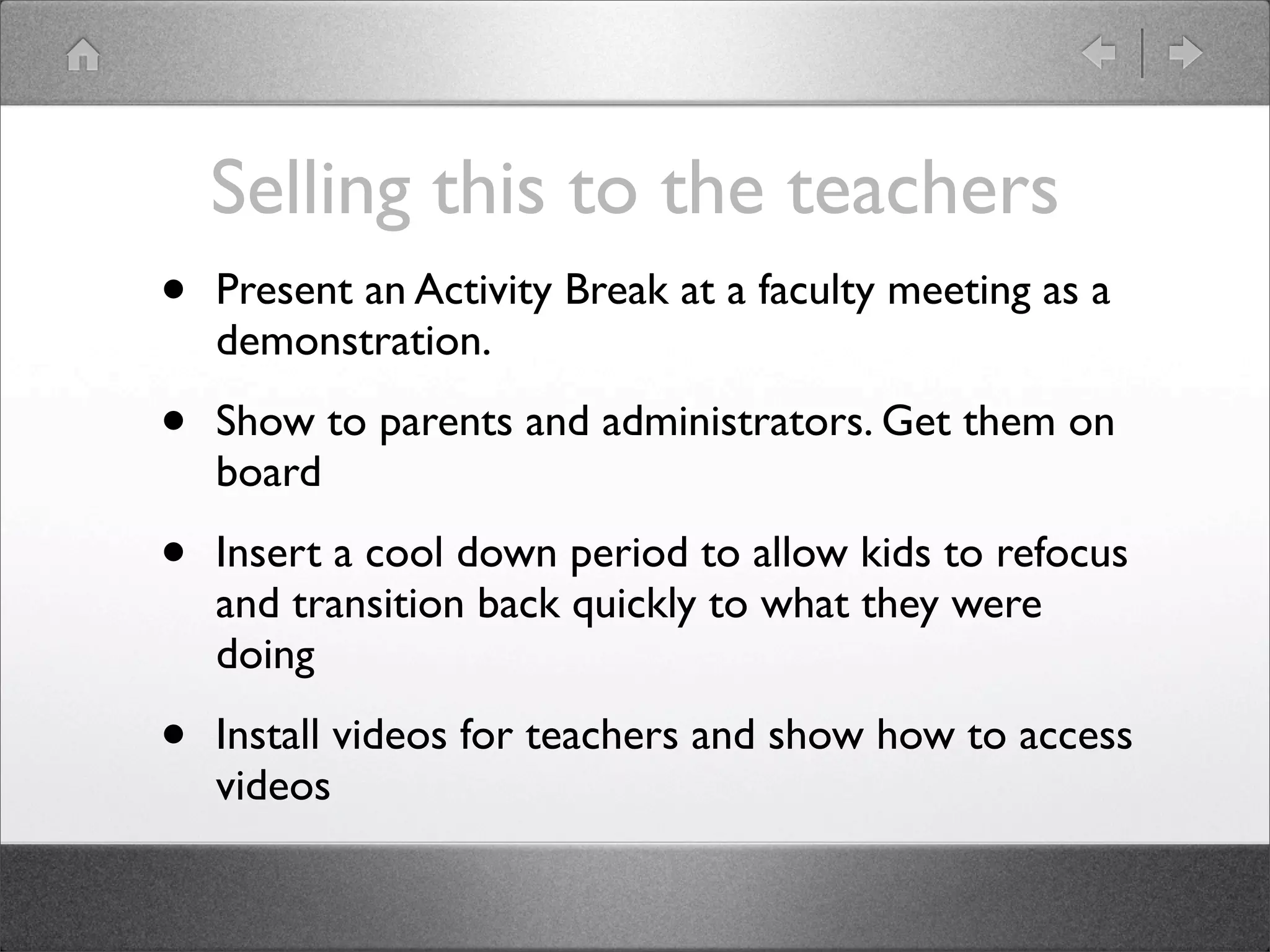 Activity break presentation | PDF