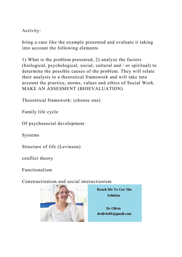 Activitybring a case like the example presented and evaluate it.docx