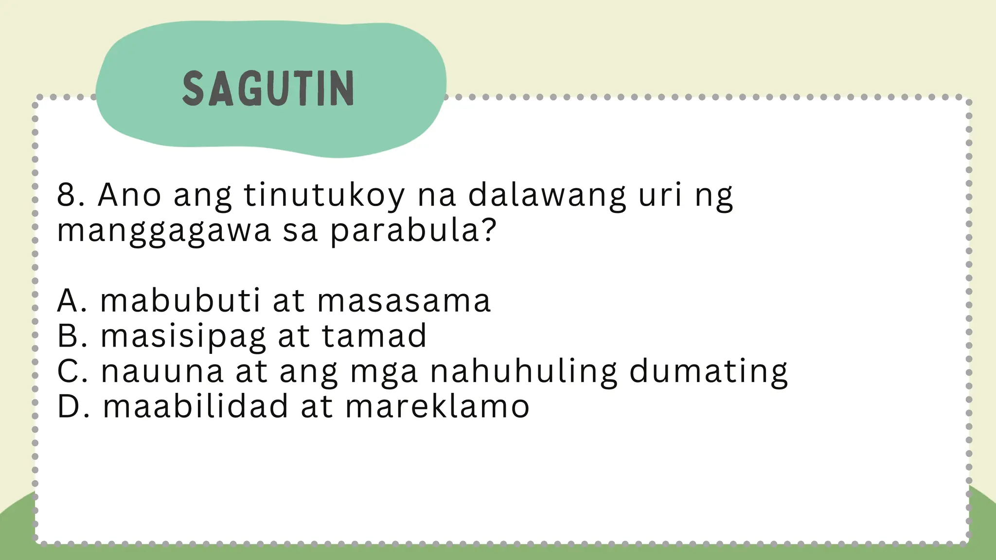 ANG TALINGHAGA TUNGKOL SA MAY-ARI NG UBASAN.pptx