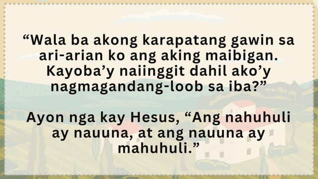 ANG TALINGHAGA TUNGKOL SA MAY-ARI NG UBASAN.pptx