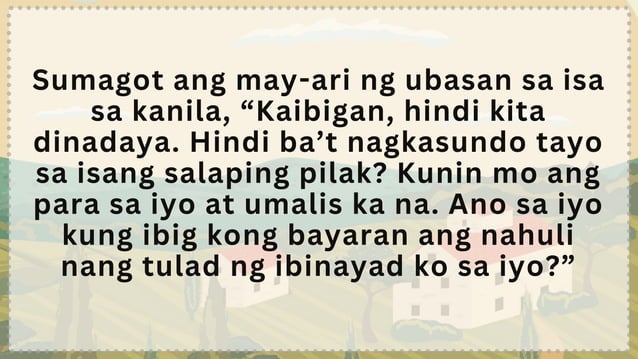 ANG TALINGHAGA TUNGKOL SA MAY-ARI NG UBASAN.pptx