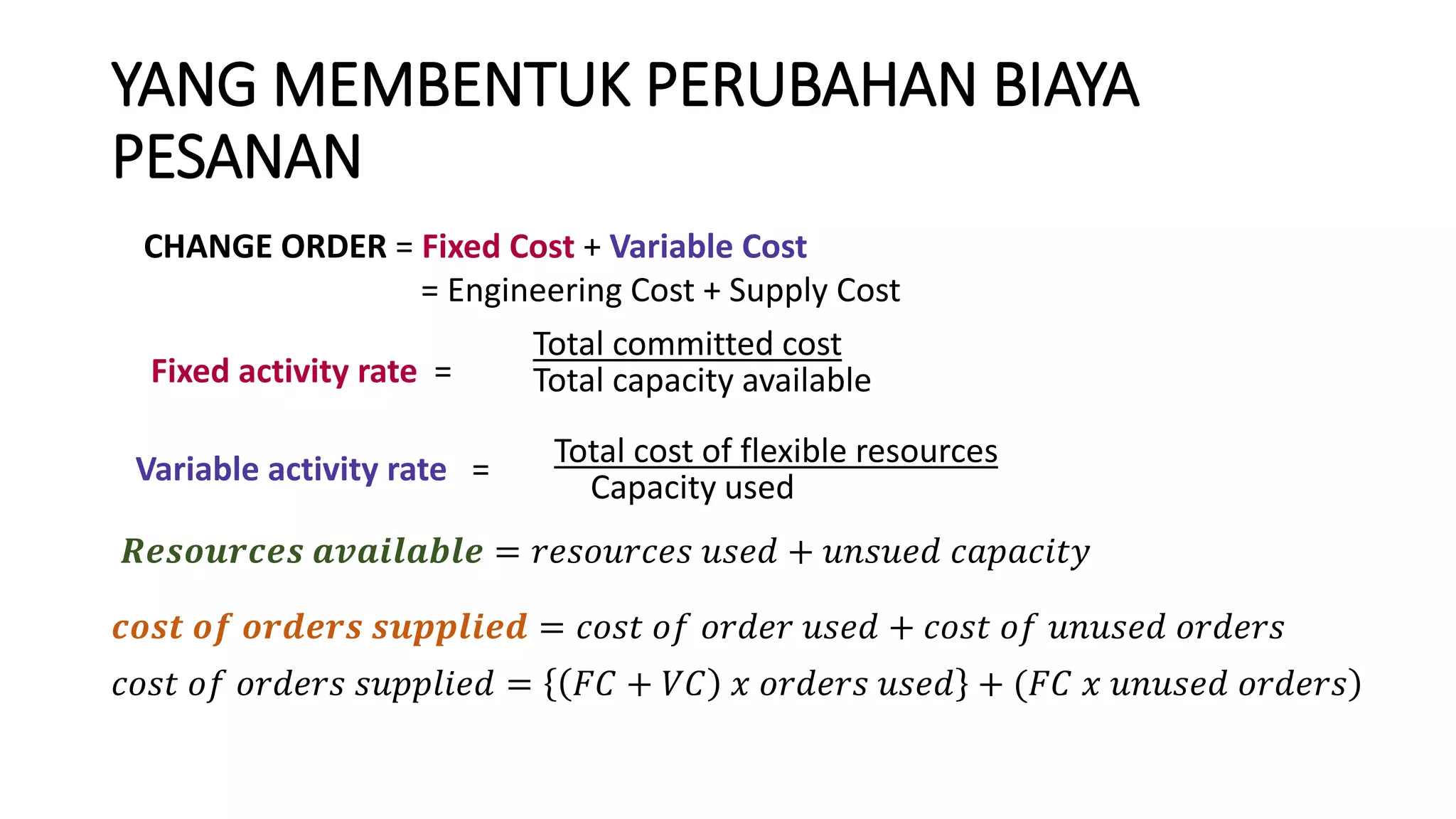Activity cost behavior and sistem job order | PPTX