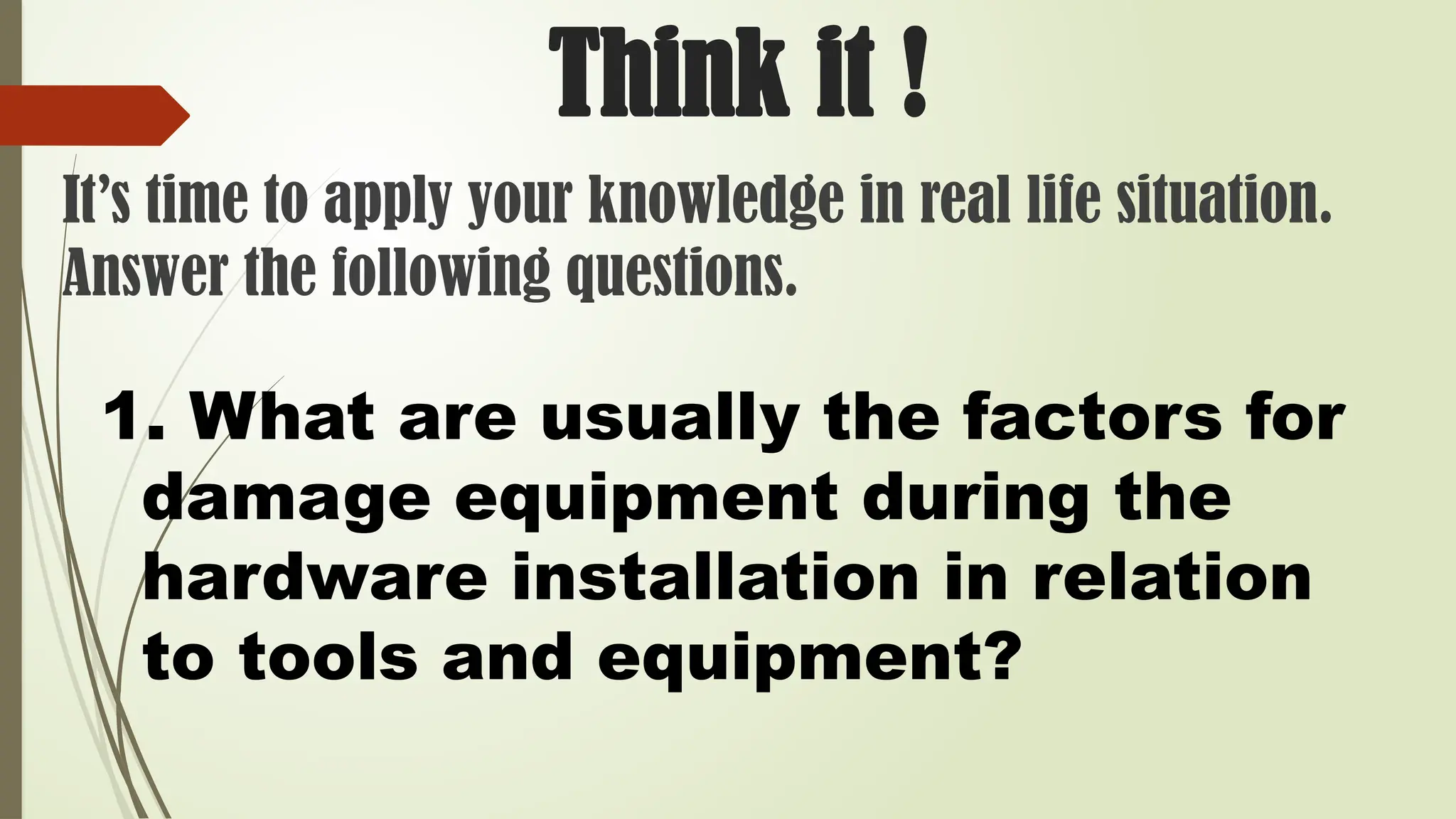 activity css hardware tools and materials | PPT