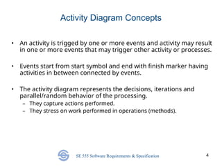 Activity diagrams describe the workflow behavior of a system. | PPT