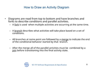 Activity diagrams describe the workflow behavior of a system. | PPT