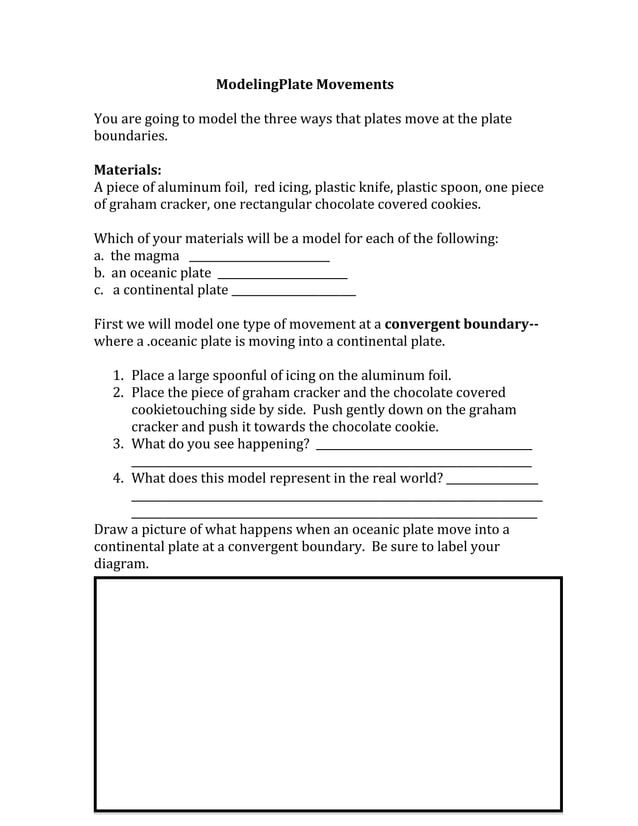 Plate movements (activity) | PDF